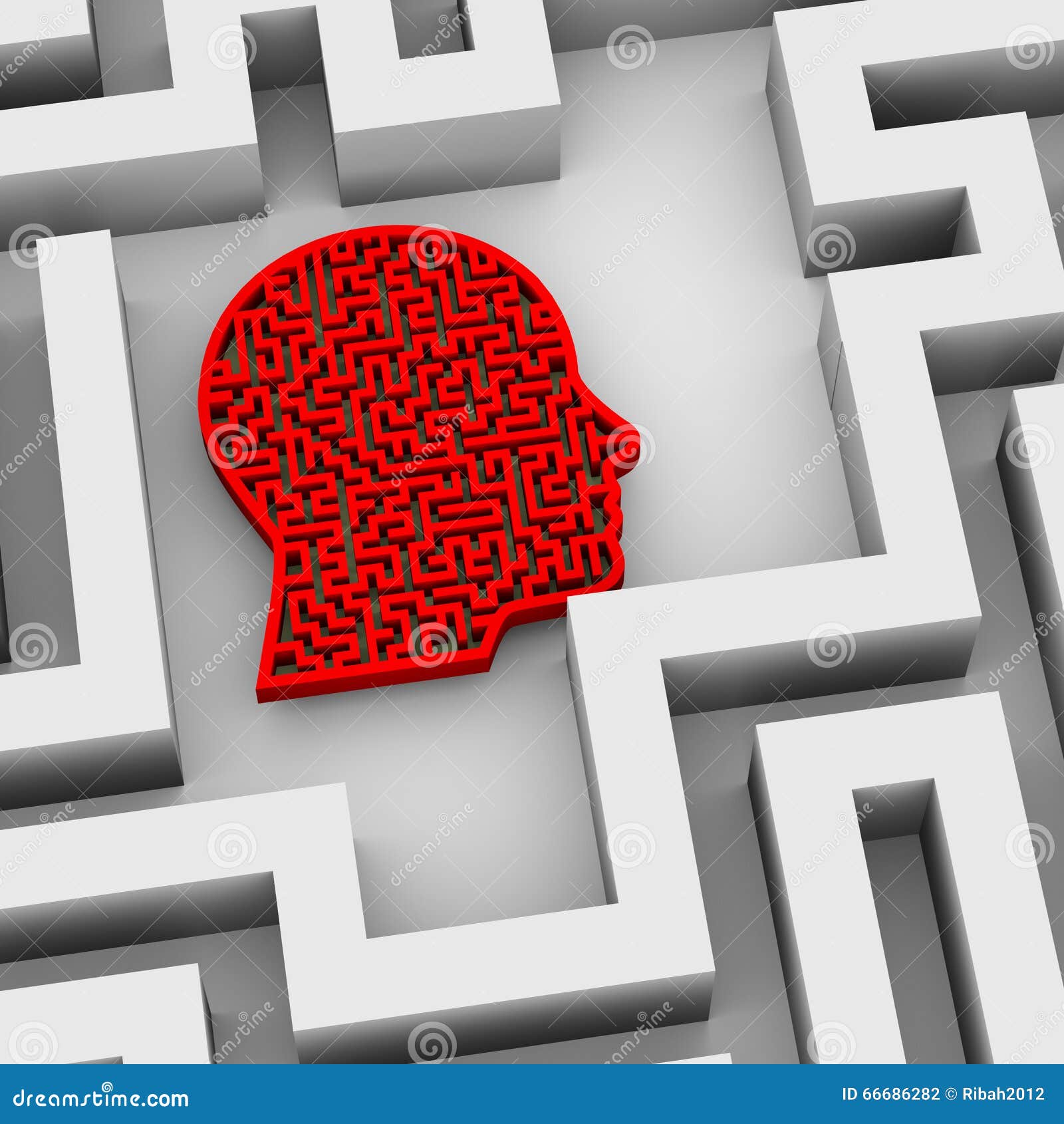 3d maze human face in maze stock illustration. Illustration of body ...