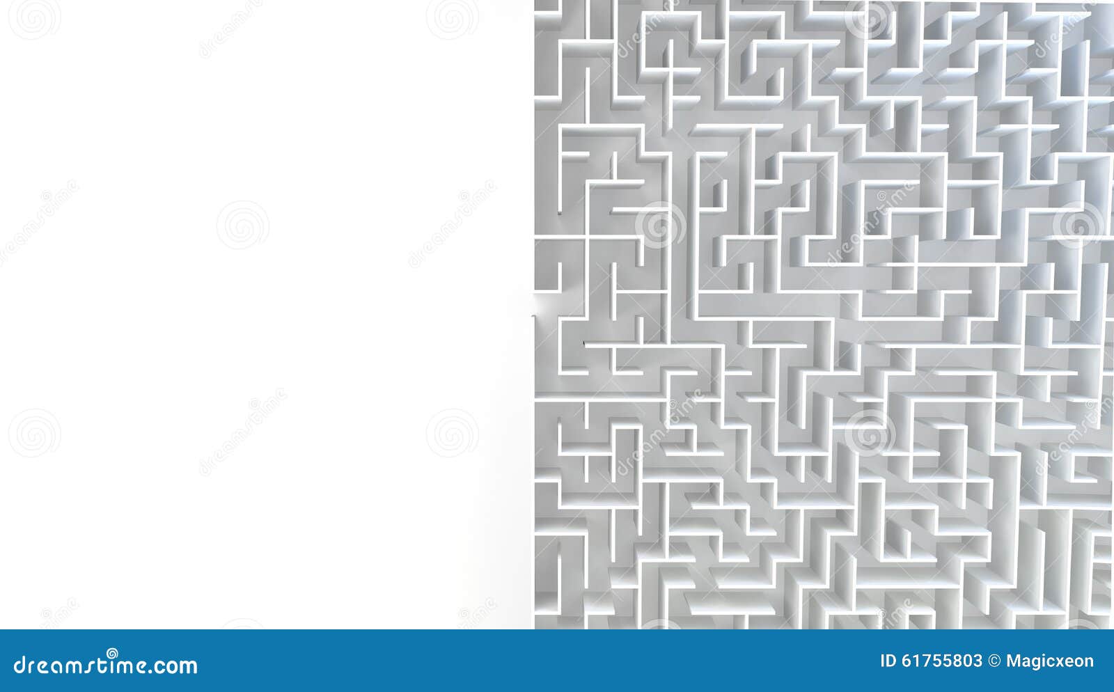 3D Maze in top view. stock illustration. Illustration of black - 61755803