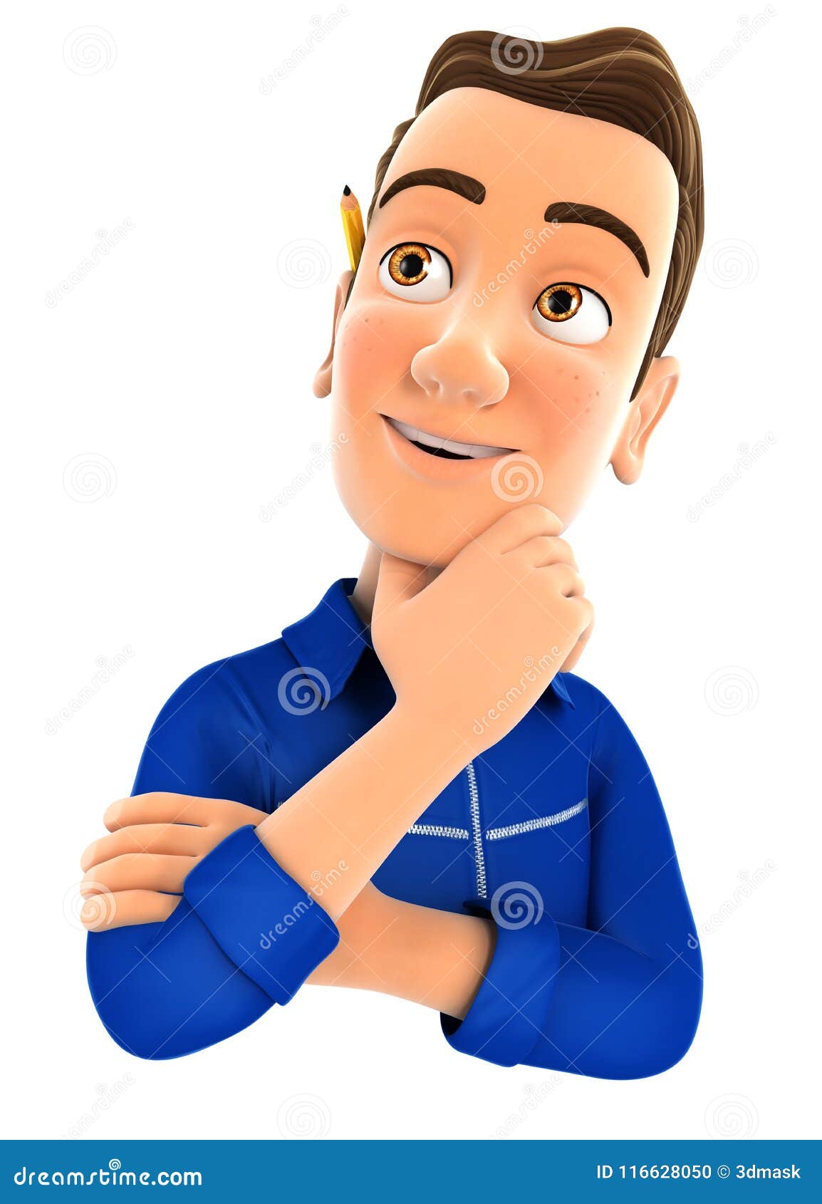 Thinking Mechanic With Question Marks. Cartoon Vector | CartoonDealer ...