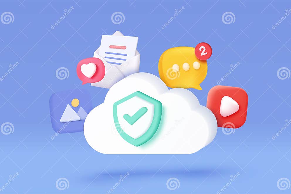 3d Media Cloud for Management Multimedia File Document. Image and Video ...