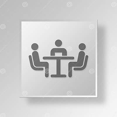 3D Mediation Button Icon Concept Stock Illustration - Illustration of ...