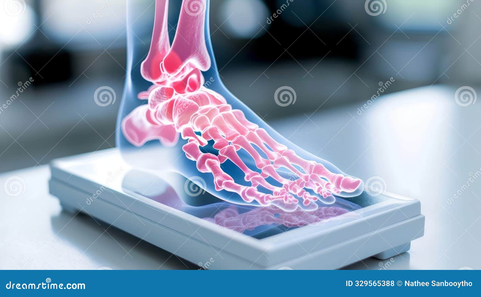 3D Medical Illustration of Foot Bones on Display Stock Illustration ...