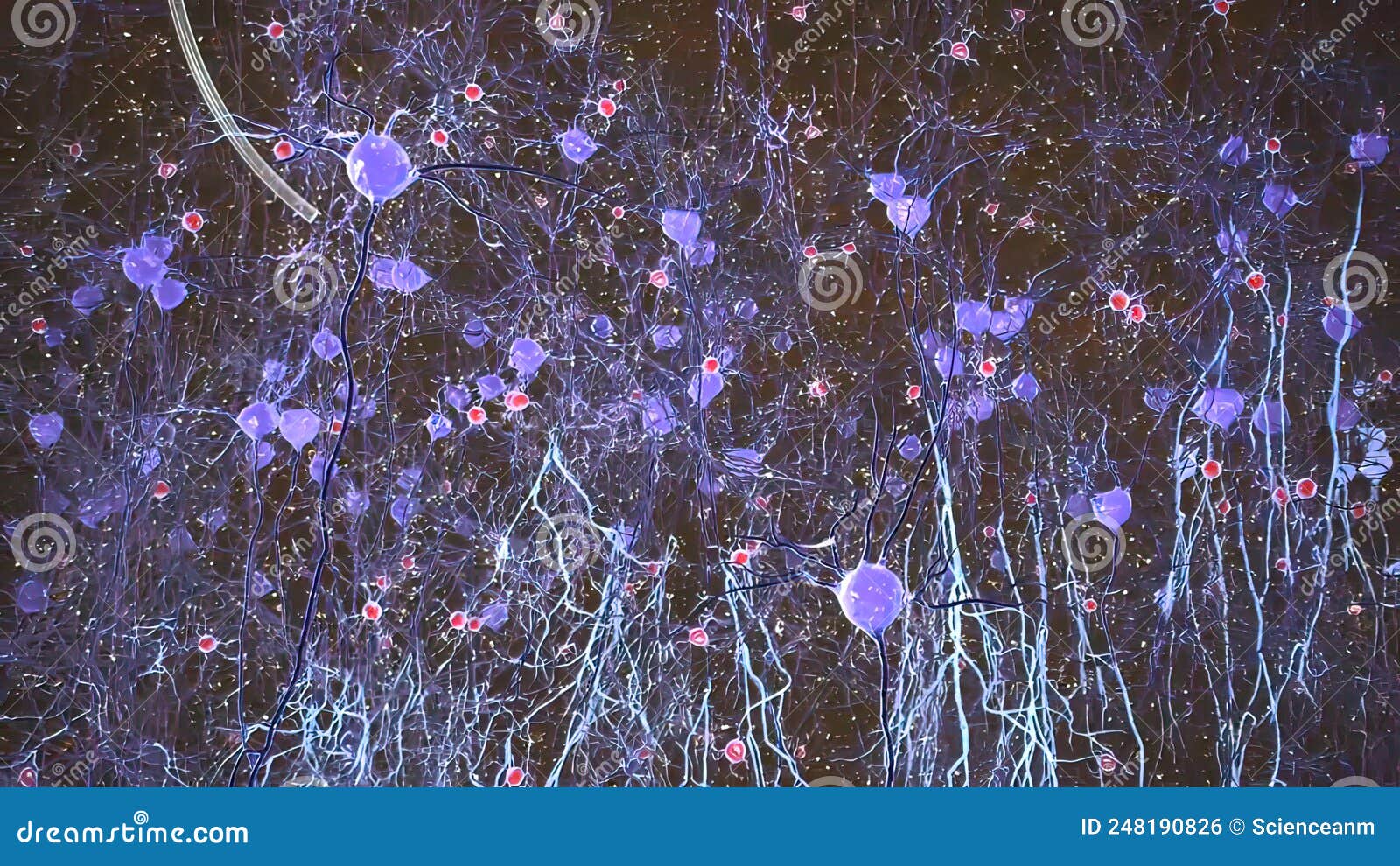 A Microglial Cell Secreting Exosomes Royalty-Free Cartoon ...