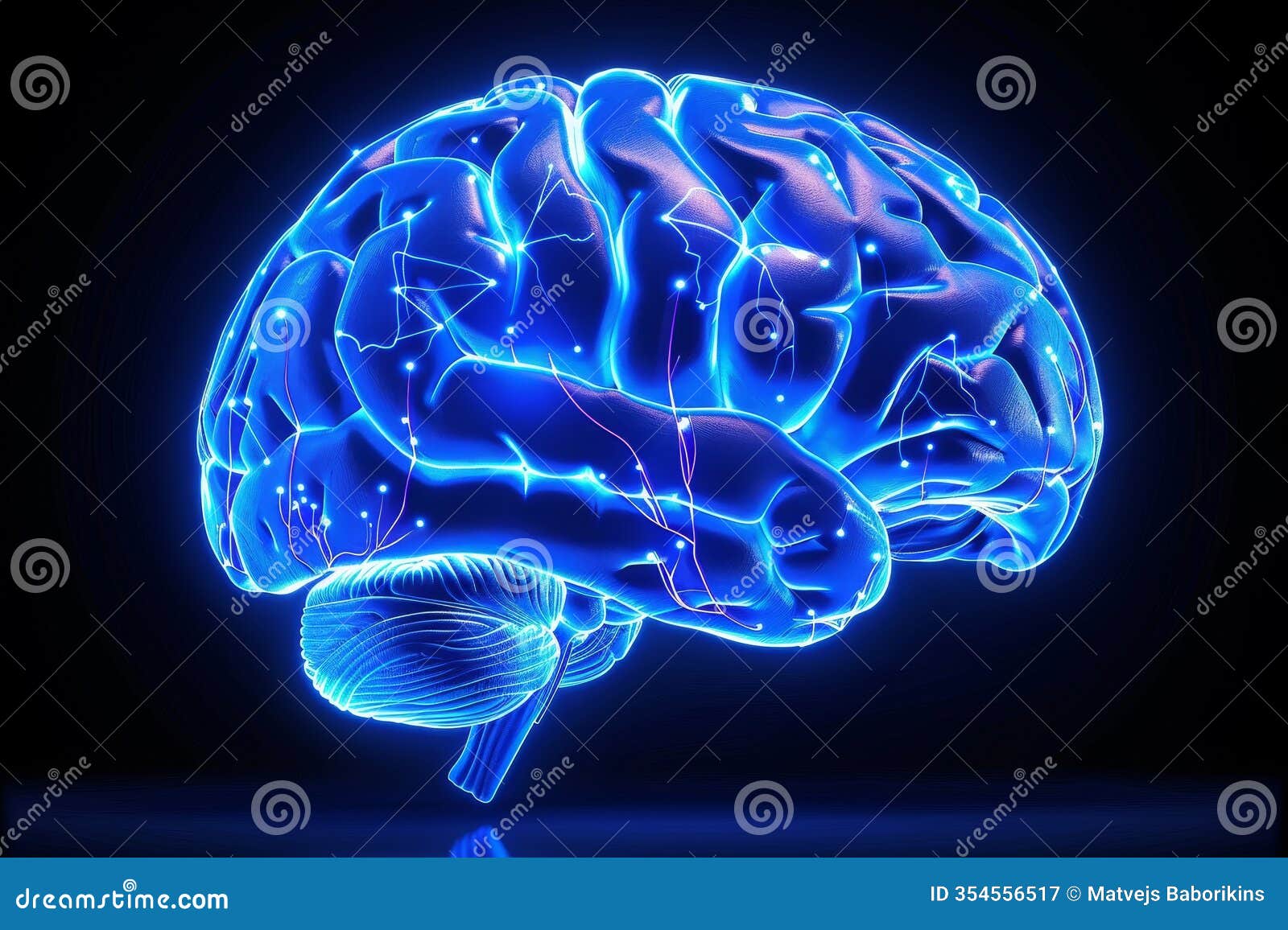 3d Medical Visualization of Brain Anatomy with Highlighted Structure on ...