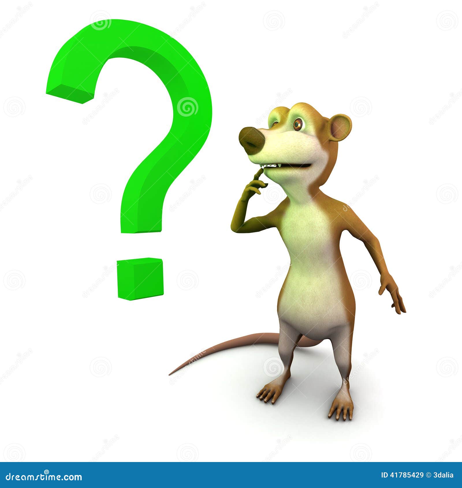 3d Meerkat Question Mark Stock Image | CartoonDealer.com #41785429