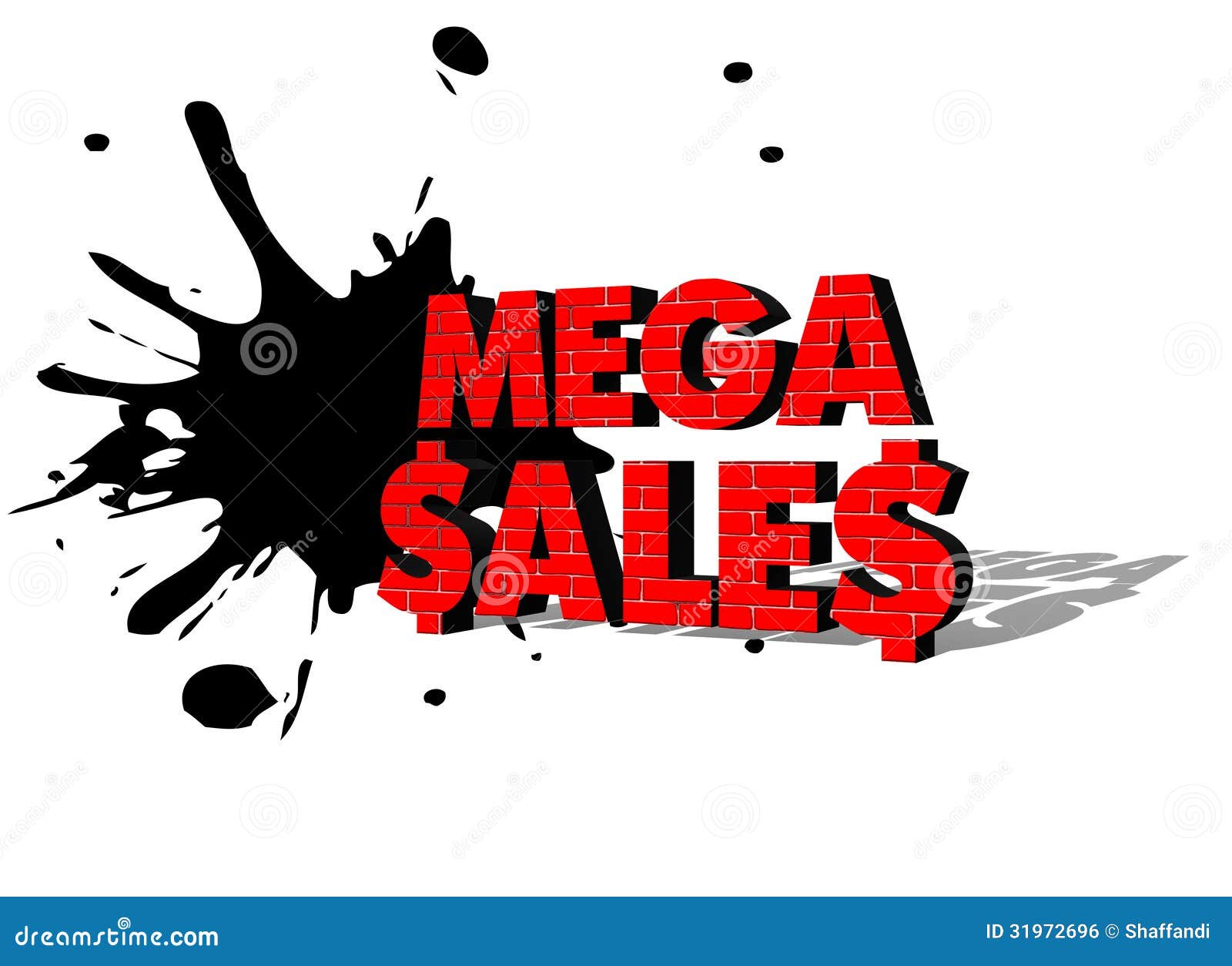 3D MEGA SALE text stock illustration. Illustration of season - 31972696