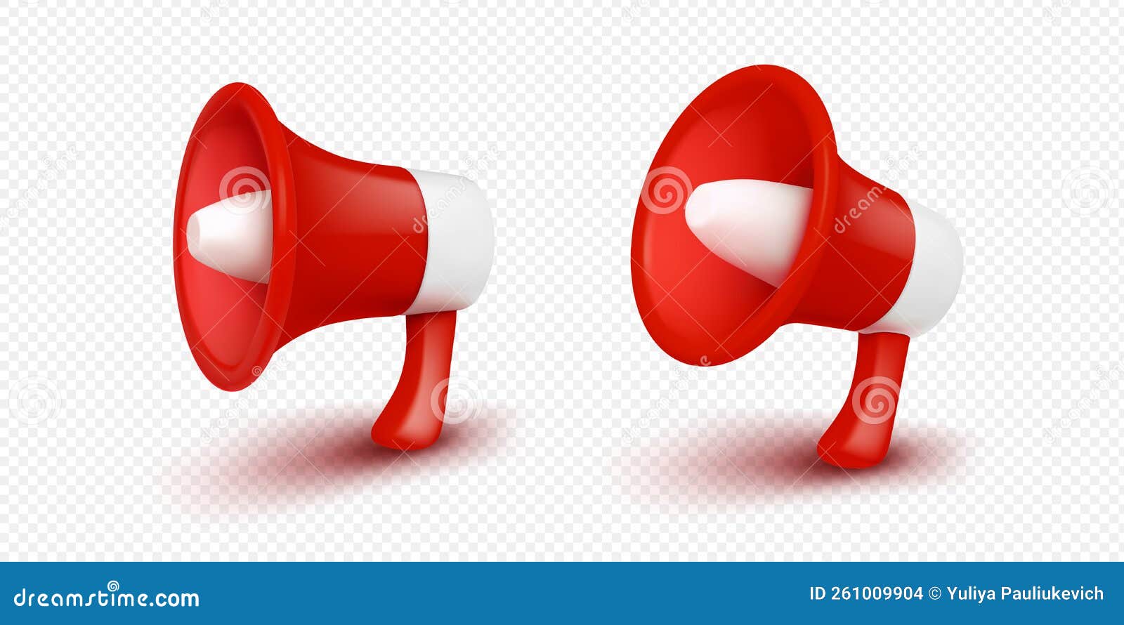 3d Megaphone or Loudspeaker Render Elements Stock Vector - Illustration ...