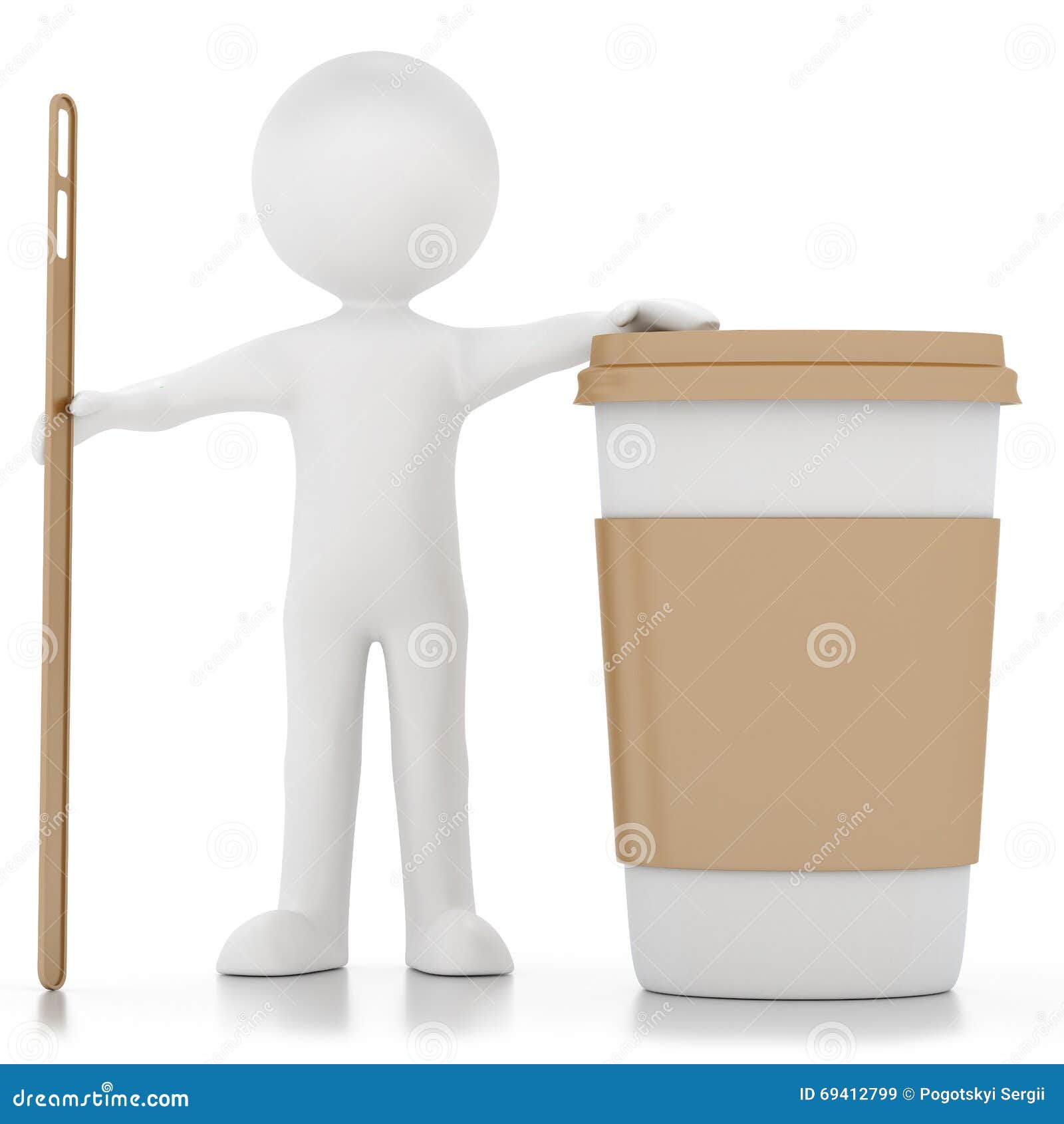 3d men coffee stock illustration. Illustration of granules - 69412799