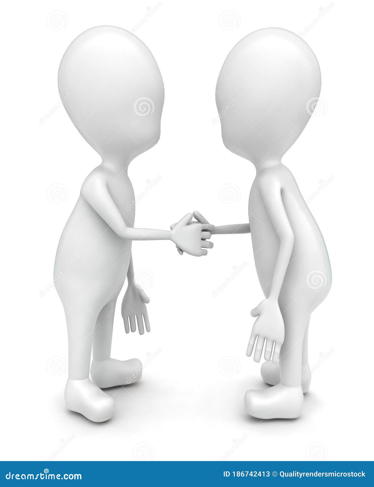 Handshaking With Each Other On Green Background Cartoon Vector ...