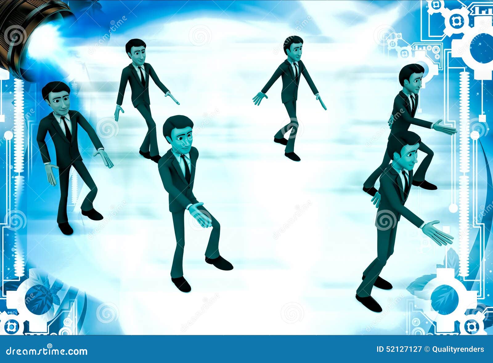 3d Men Marching Illustration Stock Illustration - Illustration of ...