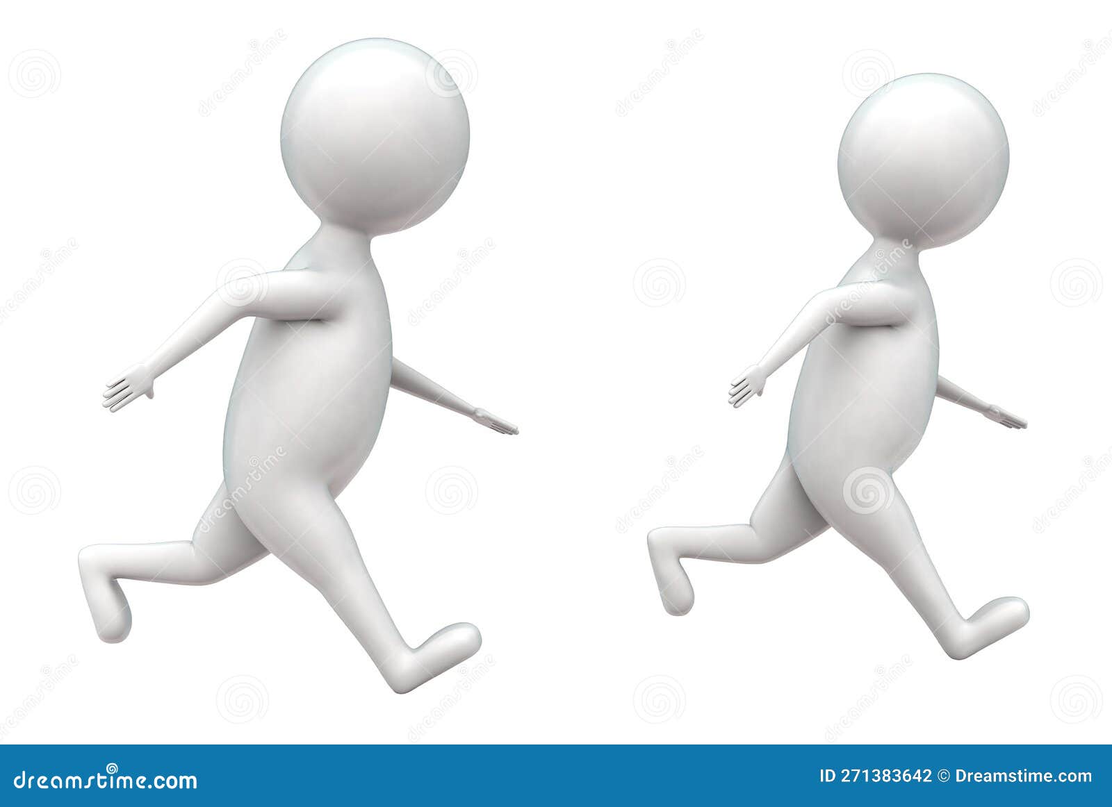 3d men running concept stock illustration. Illustration of three ...