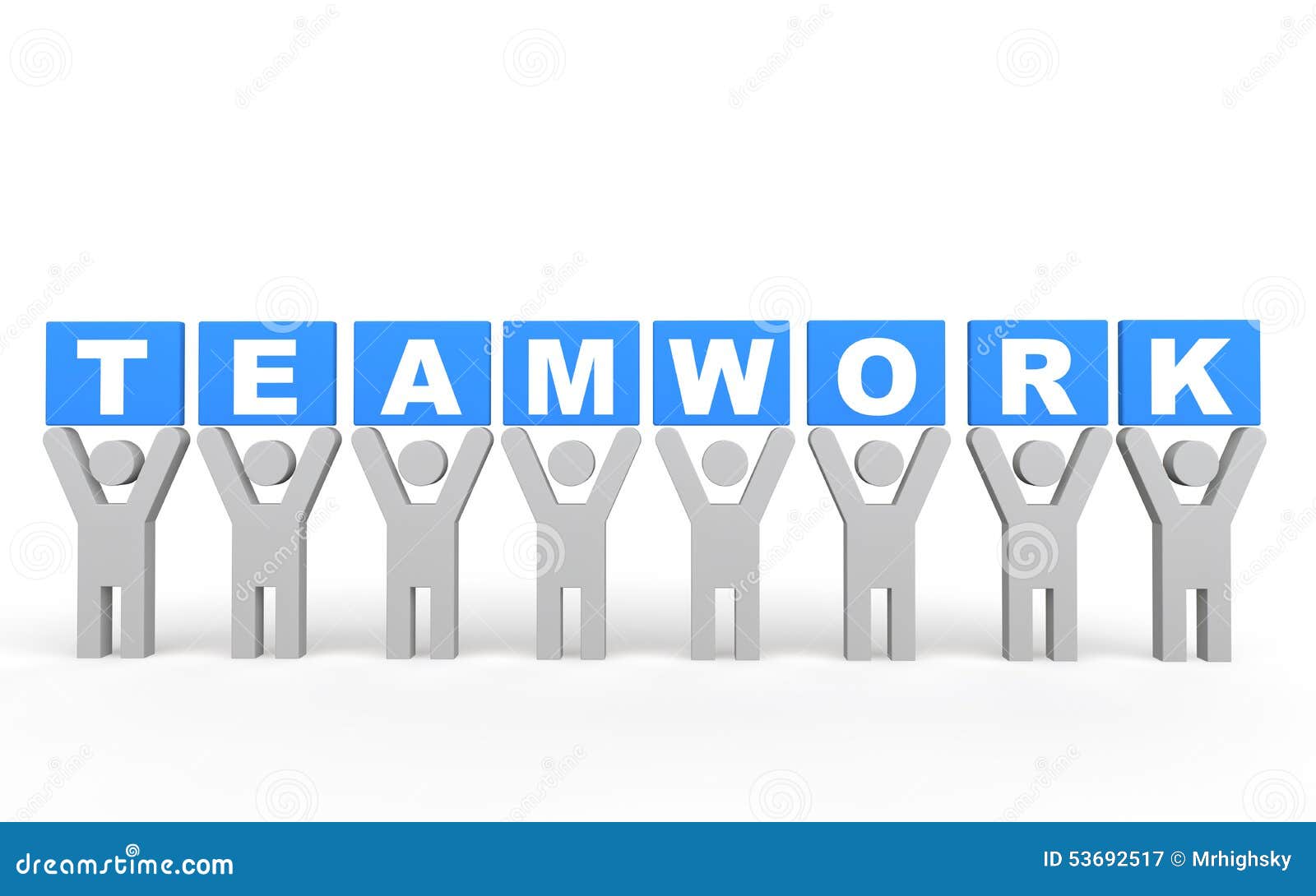 3d men teamwork concept stock illustration. Illustration of white ...