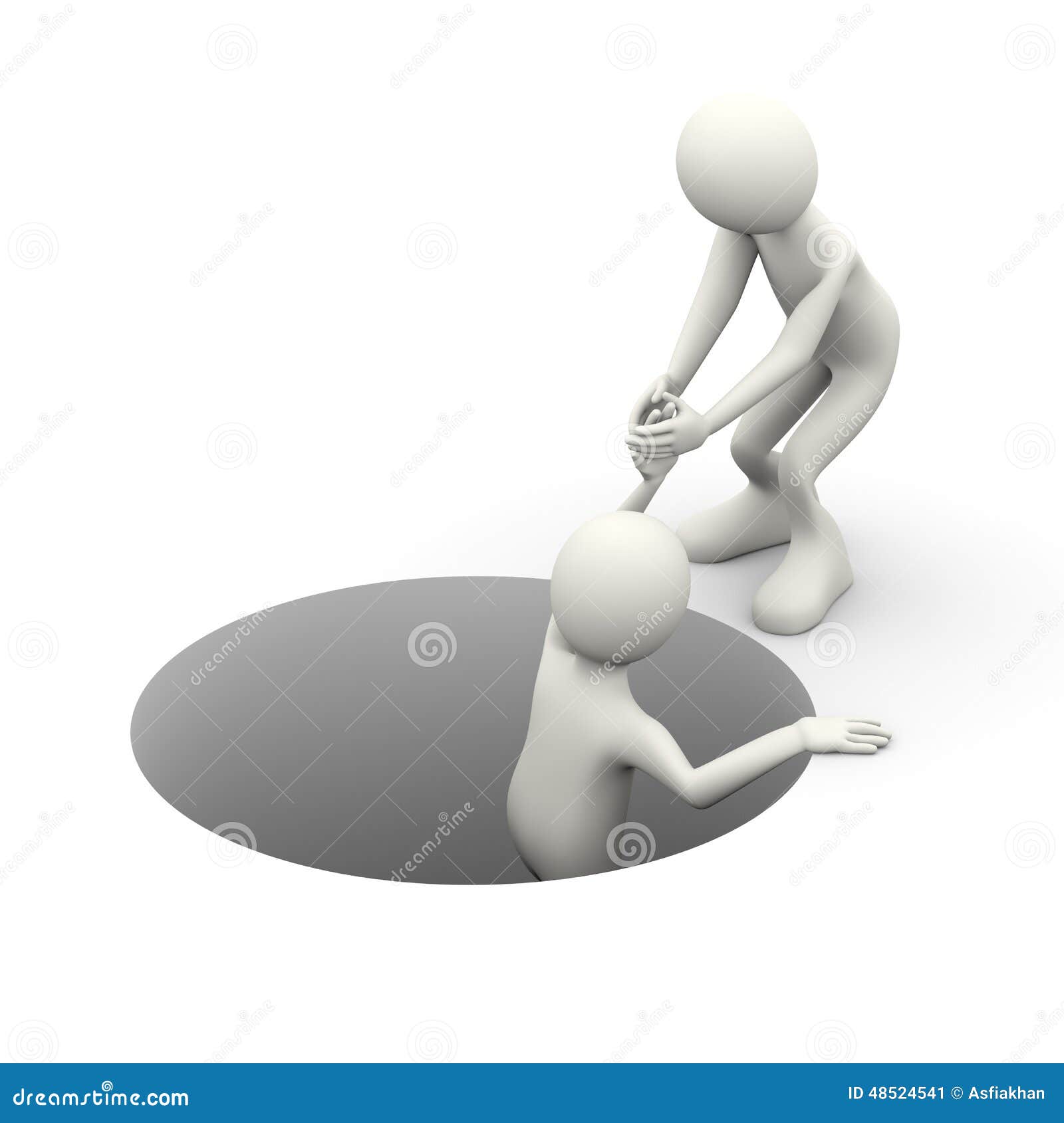 3d mens die persoon helpen stock illustratie. Illustration of ...