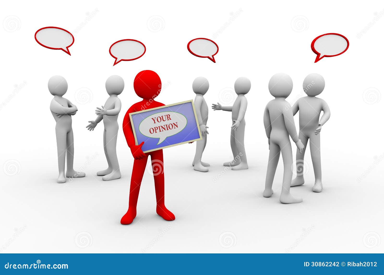 3d Mens Uw Advies - Mensenbespreking Stock Illustratie - Illustration ...