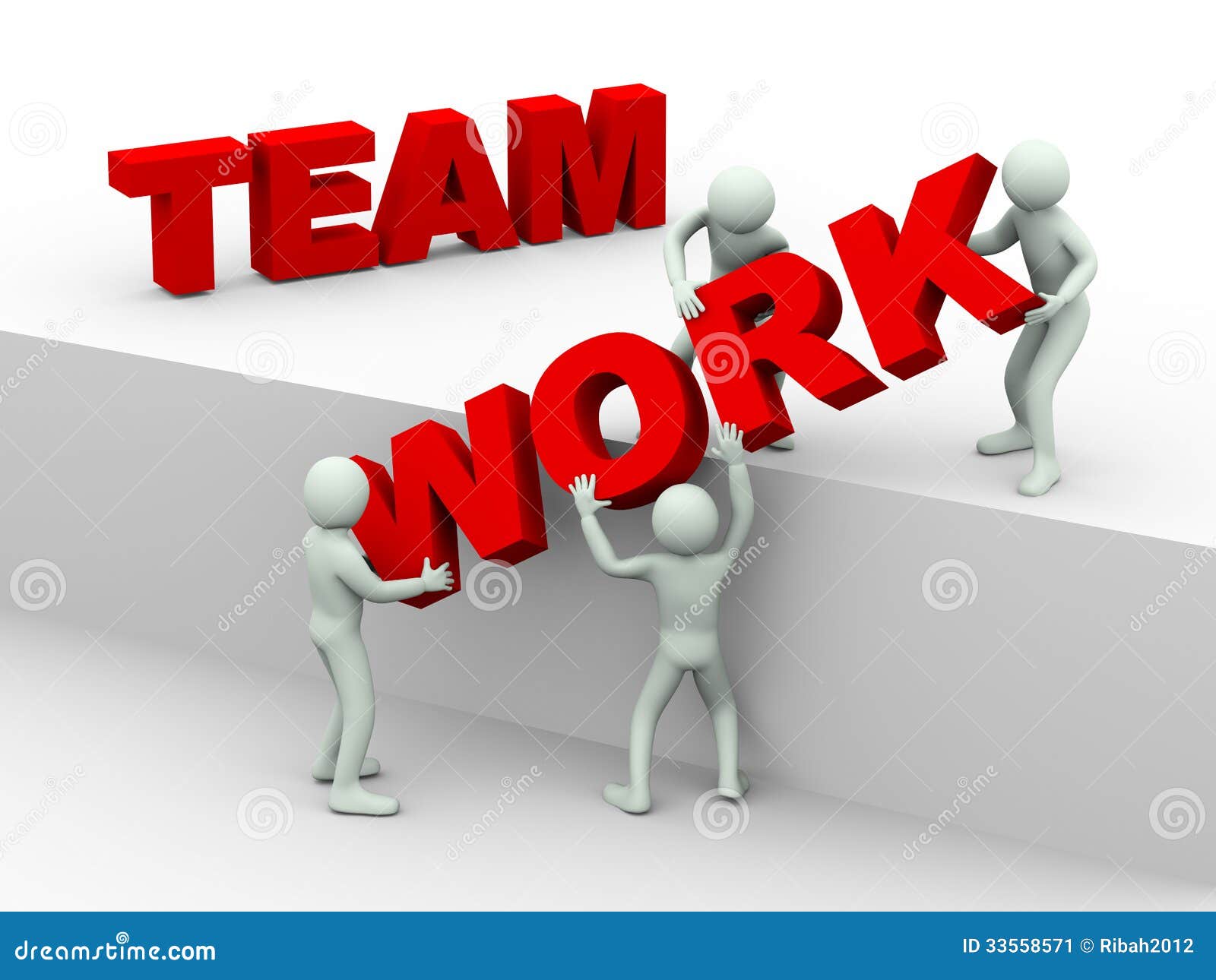 3d Mensen - Concept Het Teamwerk Stock Illustratie - Illustration of ...
