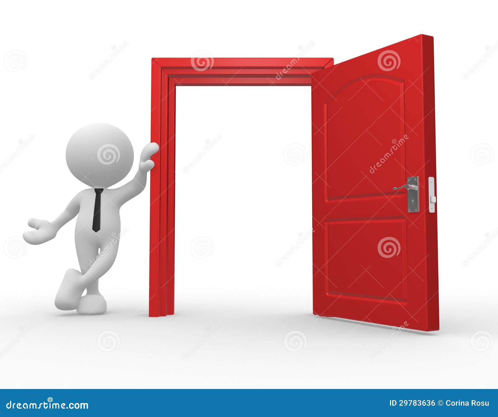 Open deur stock illustratie. Illustration of idee, deur - 29783636