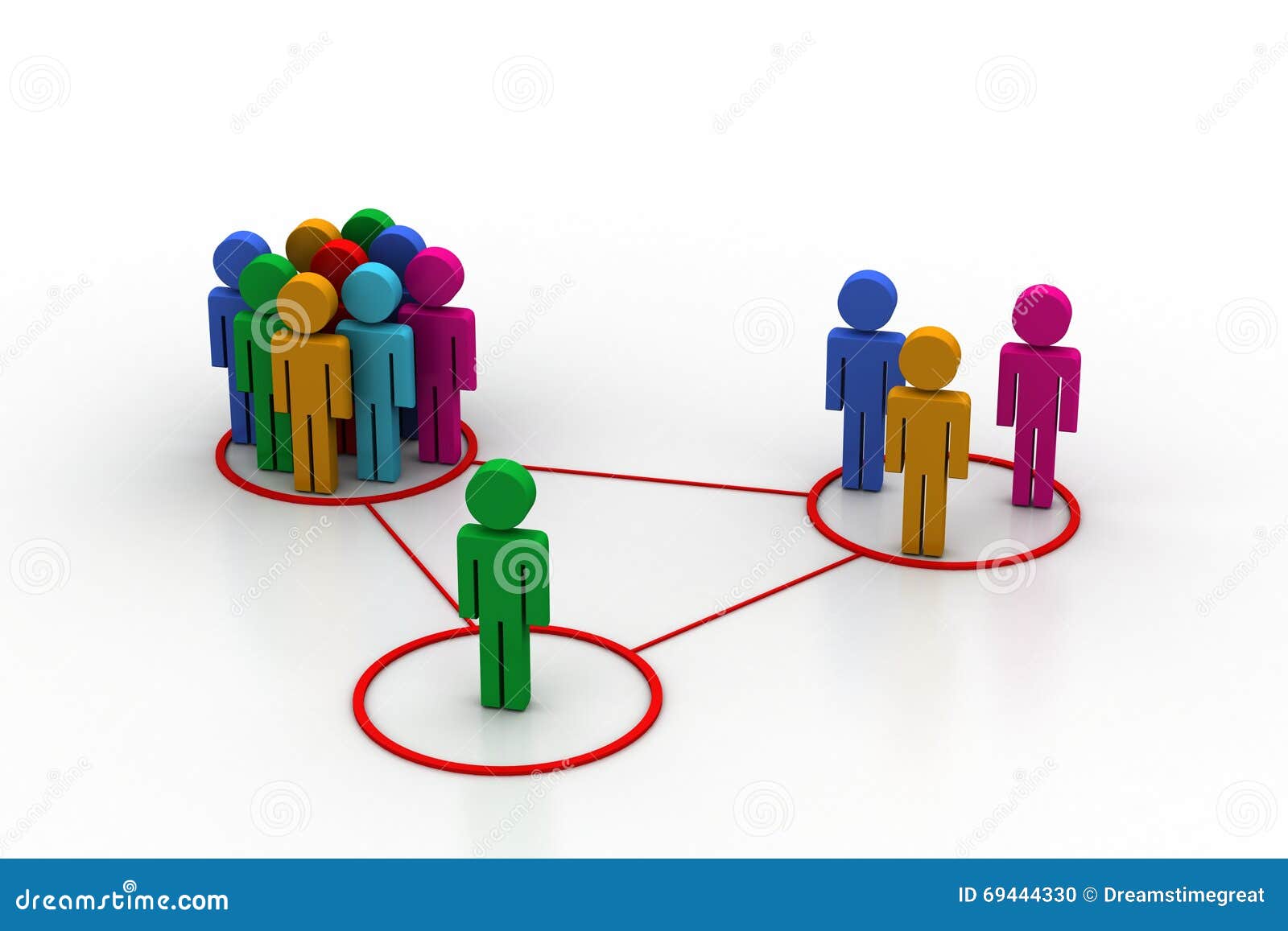 3d Mensen Schikken Een Netwerk Stock Illustratie - Illustration of ...