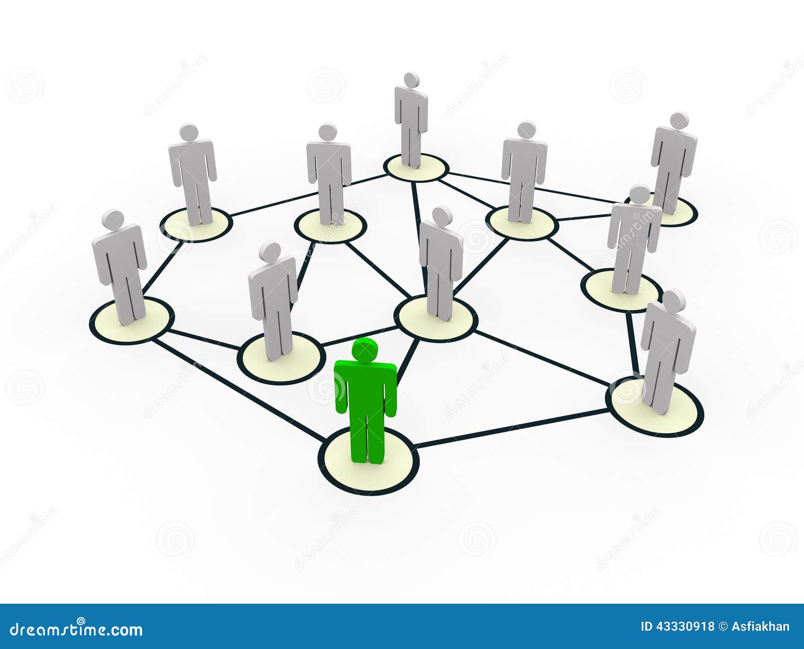 3d mensen sociaal netwerk stock illustratie. Illustration of aansluting ...