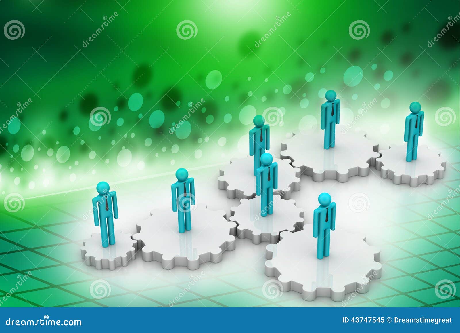 3d Mensen in Toestel, Het Concept Van Het Teamwerk Stock Illustratie ...