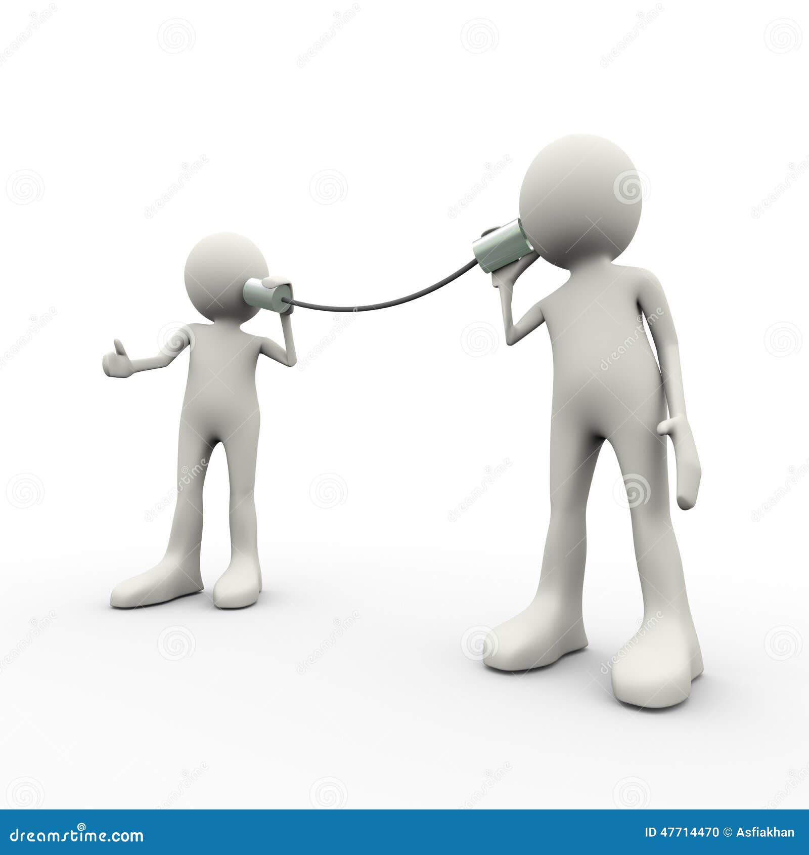 3d Mensen Van Het Communicatie Metaal De Telefoonconcept Tinblik Stock ...