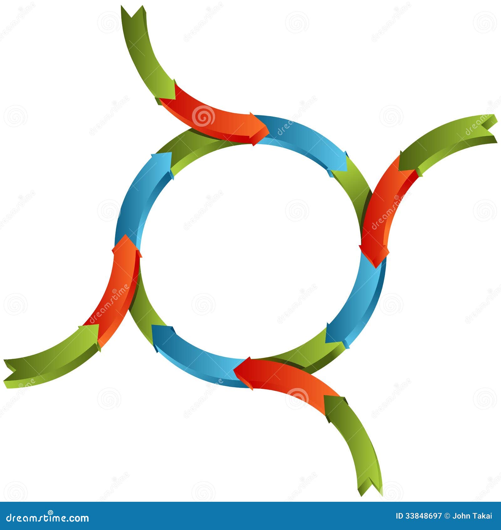 Merging Process Arrow Chart Vector Illustration | CartoonDealer.com ...