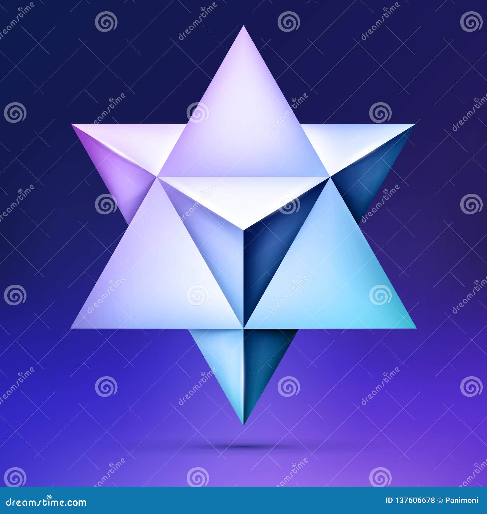 3d Merkaba, Esoteric Crystal, Sacral Geometry Shape, Volume Star on ...