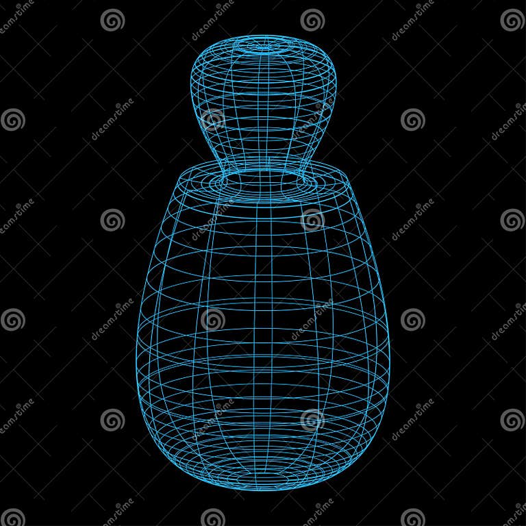 3d Mesh Grid Net Wire Frame Vector Lines Illustration 3d Wireframe