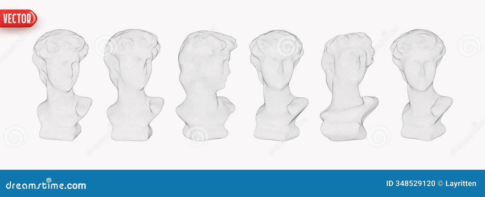 3d Mesh Statue of the Head of David. David Sculpture. Realistic 3d ...