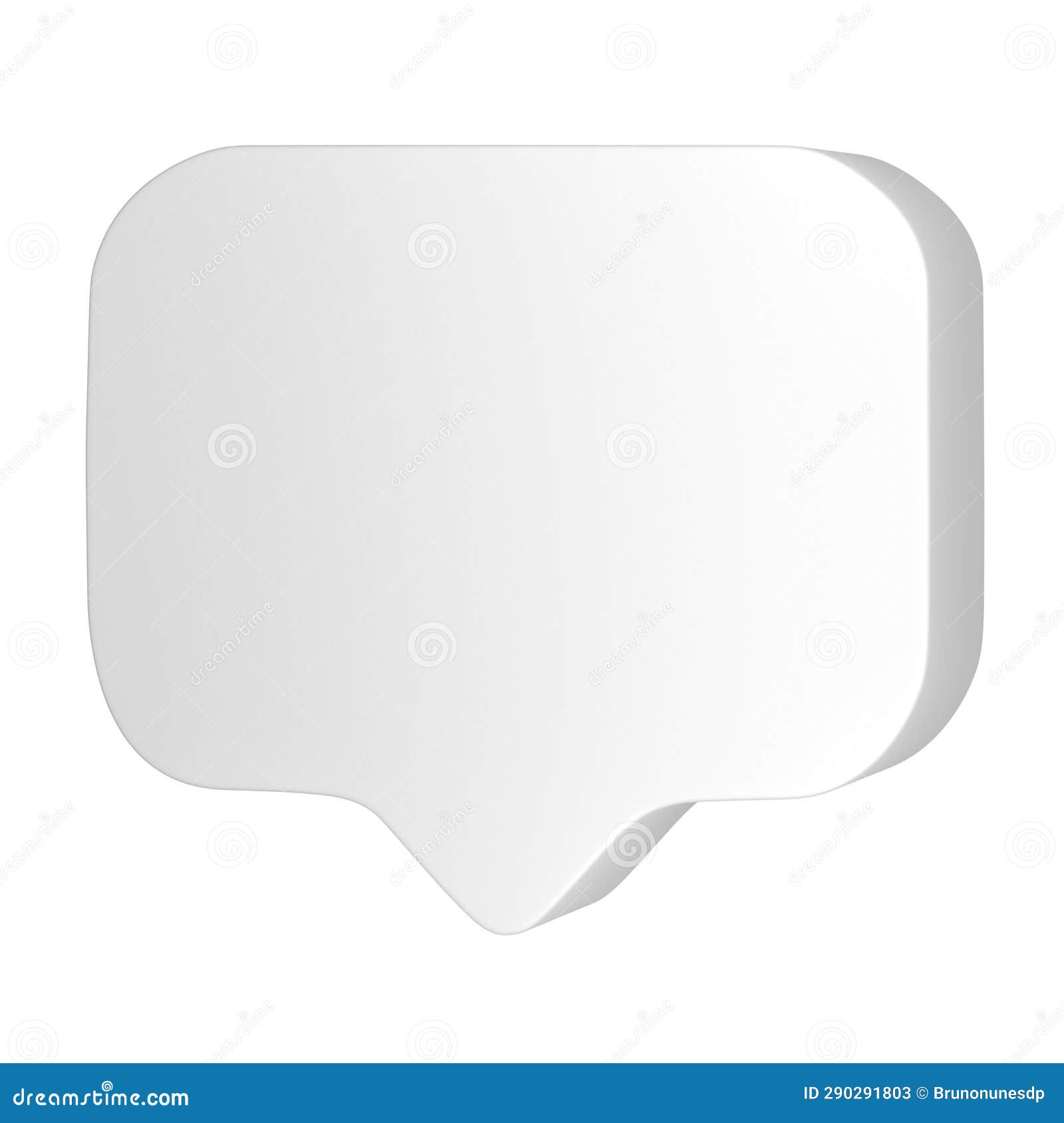 A 3D Message Balloon Illustration Isolated on a White Background Stock ...