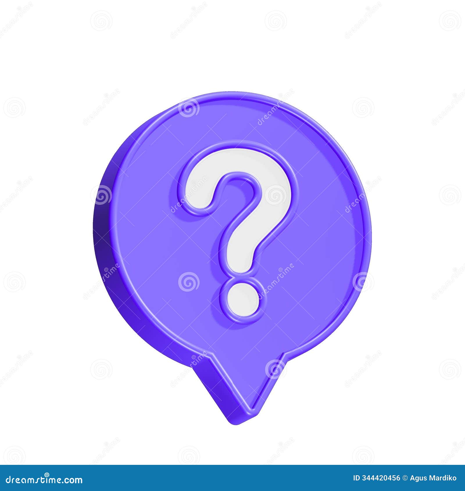 3d Message Box with Question Mark Icon. Speech Bubbles with a Question ...