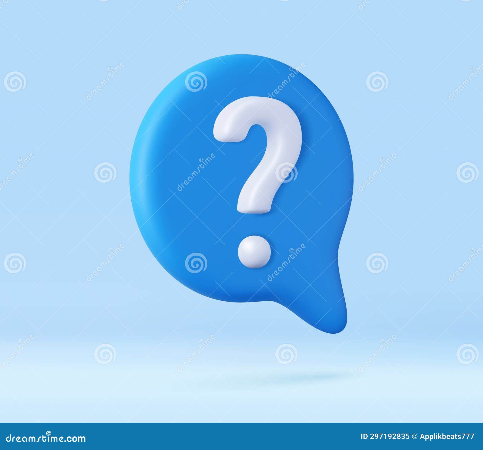 3d Message Box with Question Mark Icon Stock Illustration ...