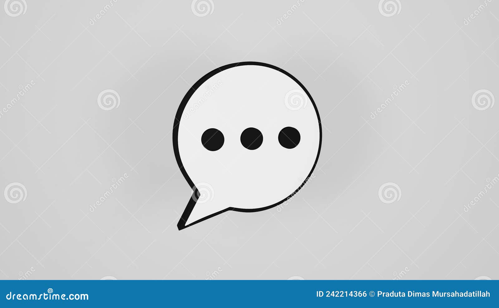 3d message icon stock illustration. Illustration of circle - 242214366