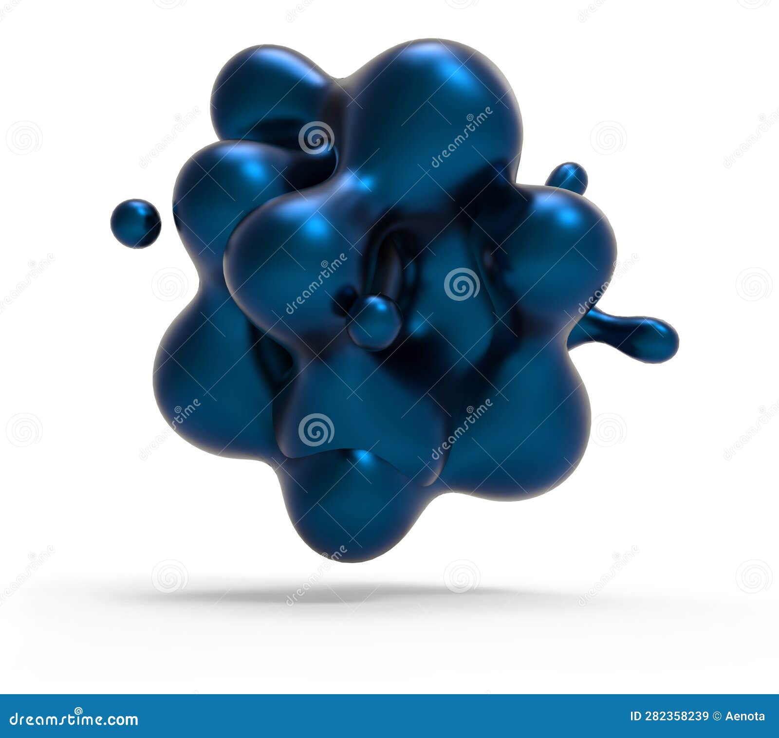 3D Metaball - 3D Concept Image with Blob Shape - Generative Abstract Graphic Design Isolated ...