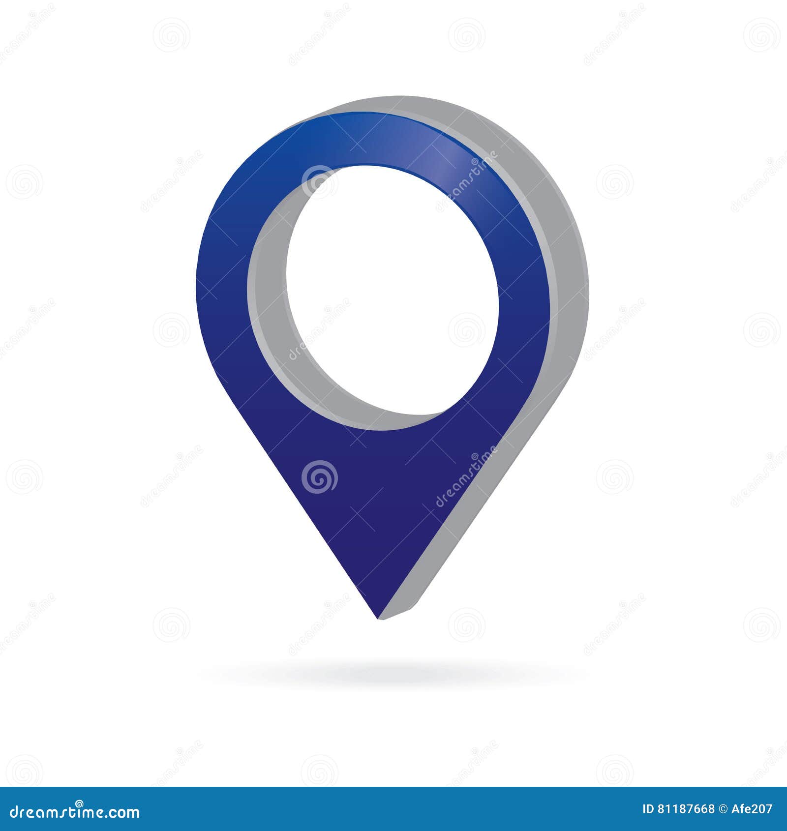 3d Metal Blue Map Pointer Icon Marker GPS Location Flag Symbol Stock ...