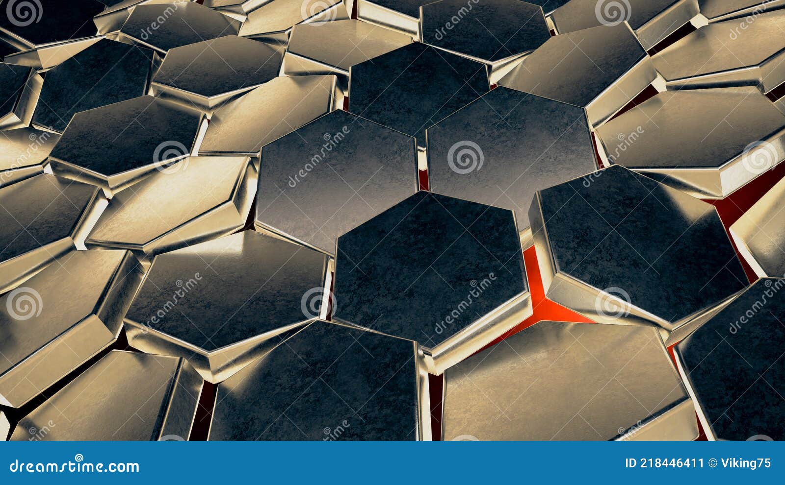 3d Metal Displaced Exploded Background, with Red Glow. Stock ...