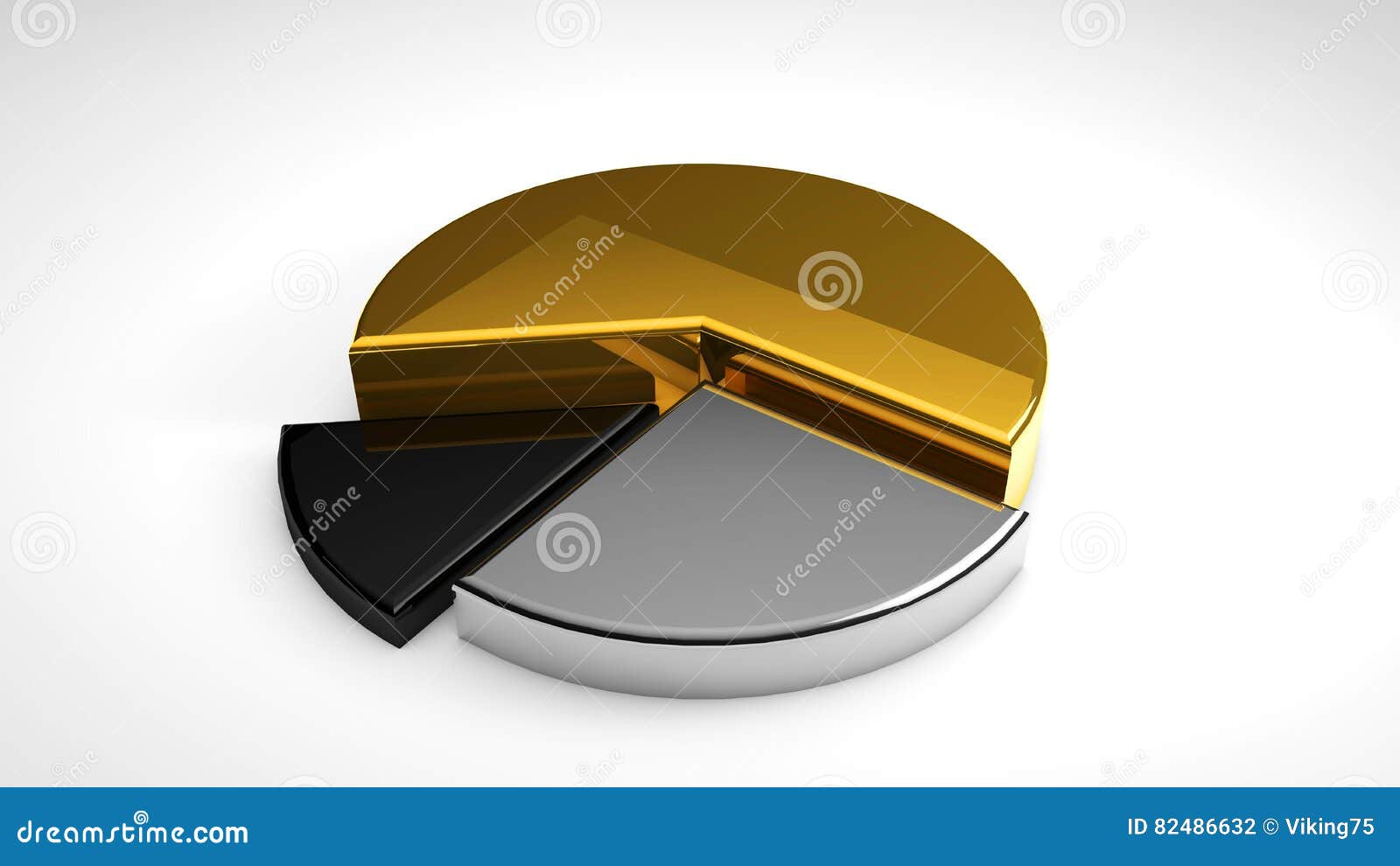 3d metal growing chart stock illustration. Illustration of diagram ...