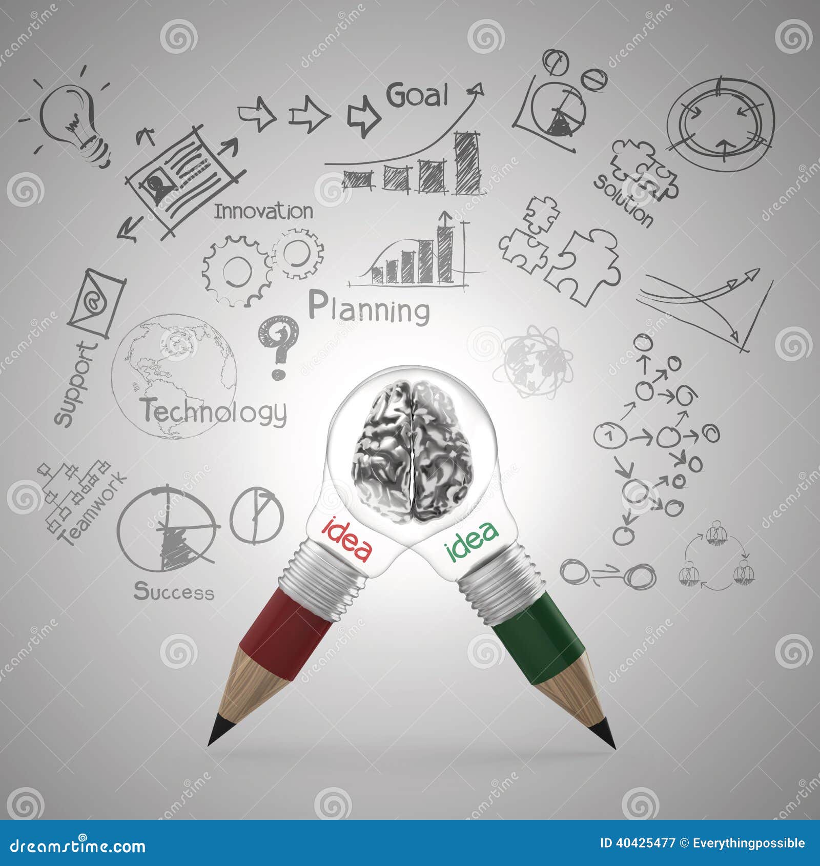 Brain Inside The Head A Technology Style For Logo Royalty-Free ...