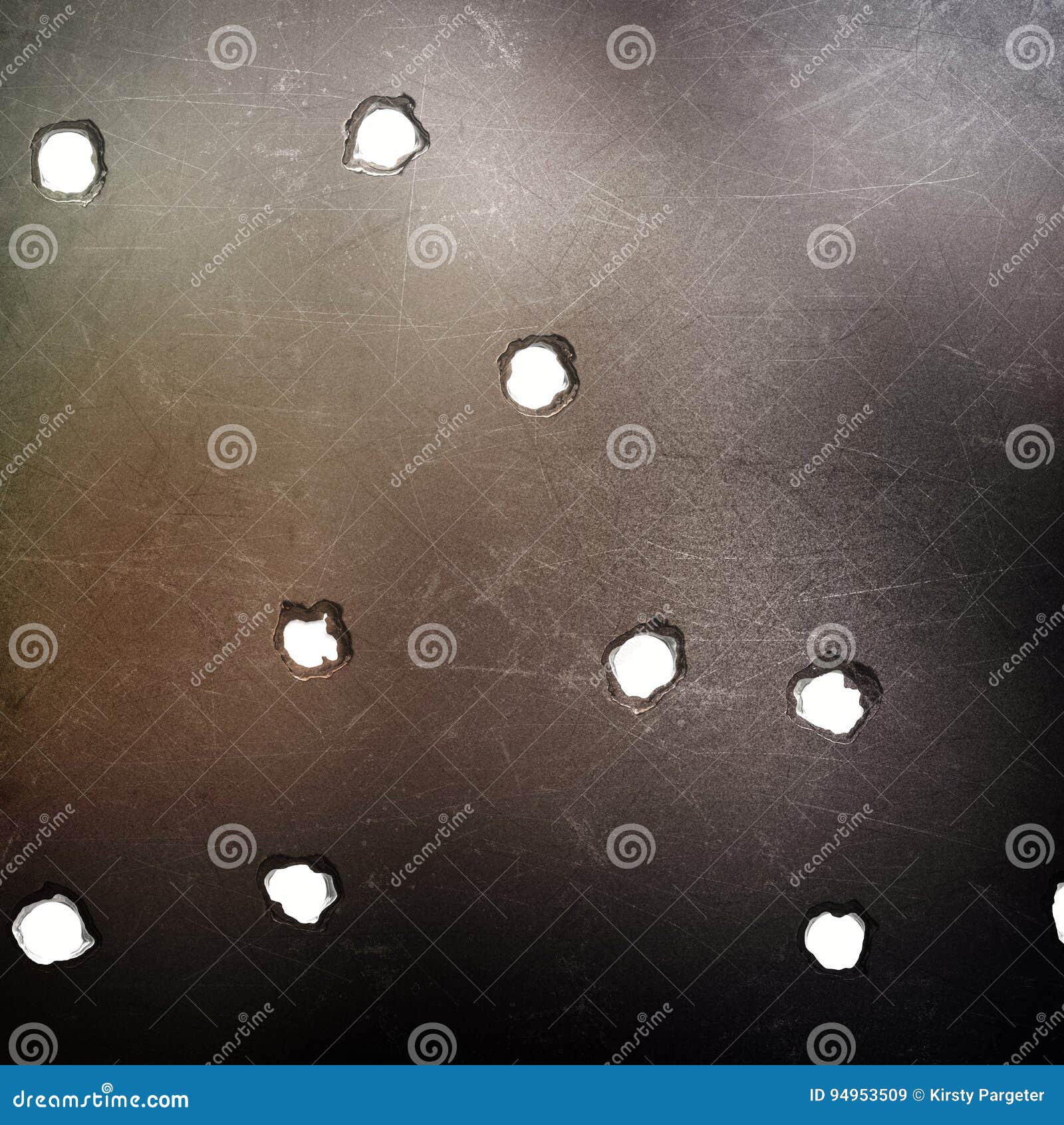 3D Metal Texture with Bullet Holes Stock Illustration - Illustration of ...