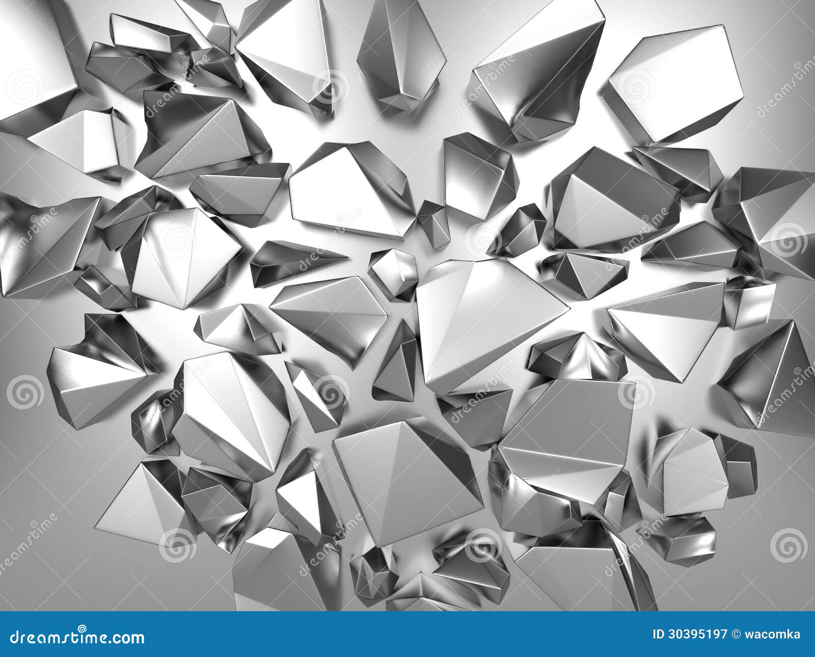 3d Metallic Abstract Crystal Background Stock Illustration ...