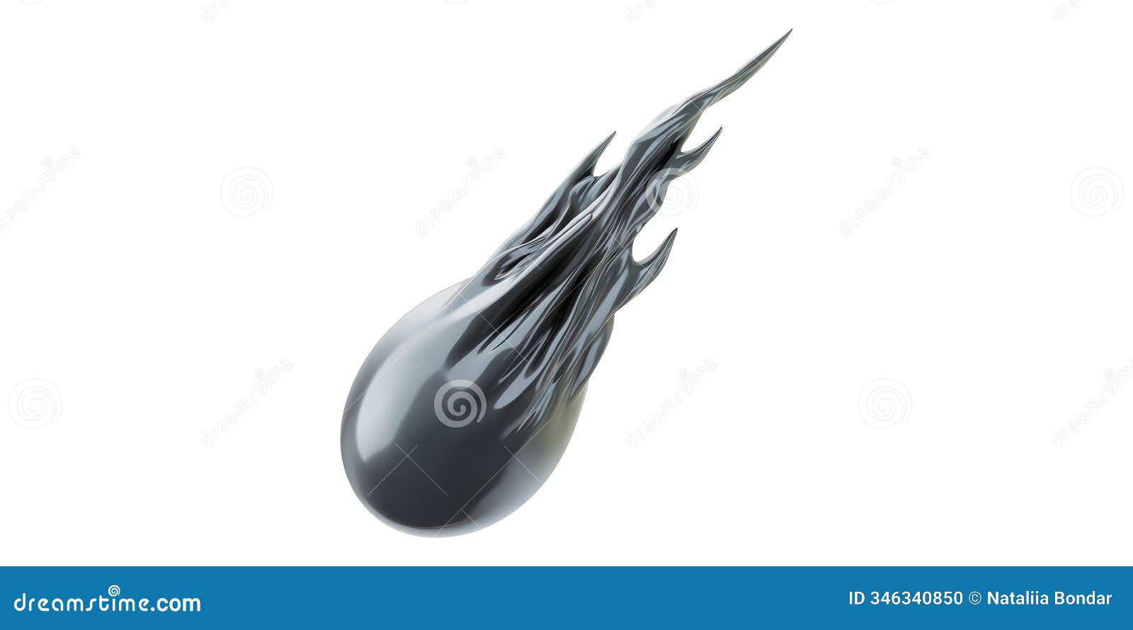 3D Meteor Illustration Isolated on Transparent Background Stock ...