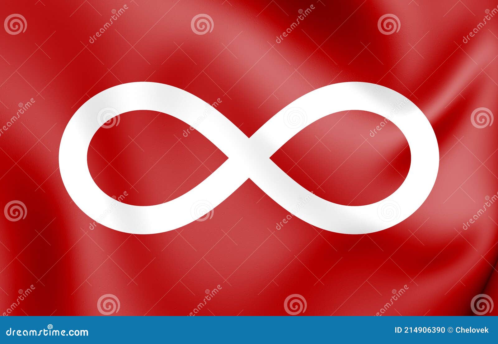 Metis Flag. 3D Illustration Stock Illustration - Illustration of canada ...