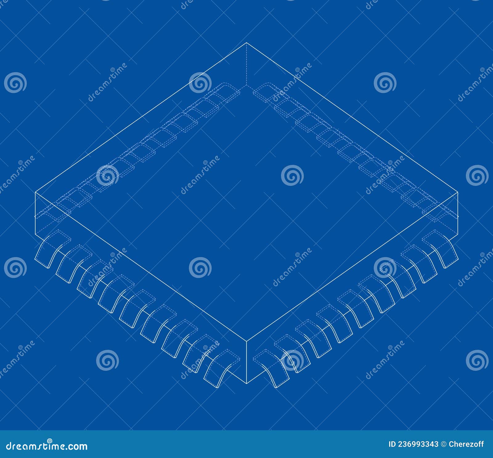 3D Microchip. 3d Illustration Stock Illustration - Illustration of ...