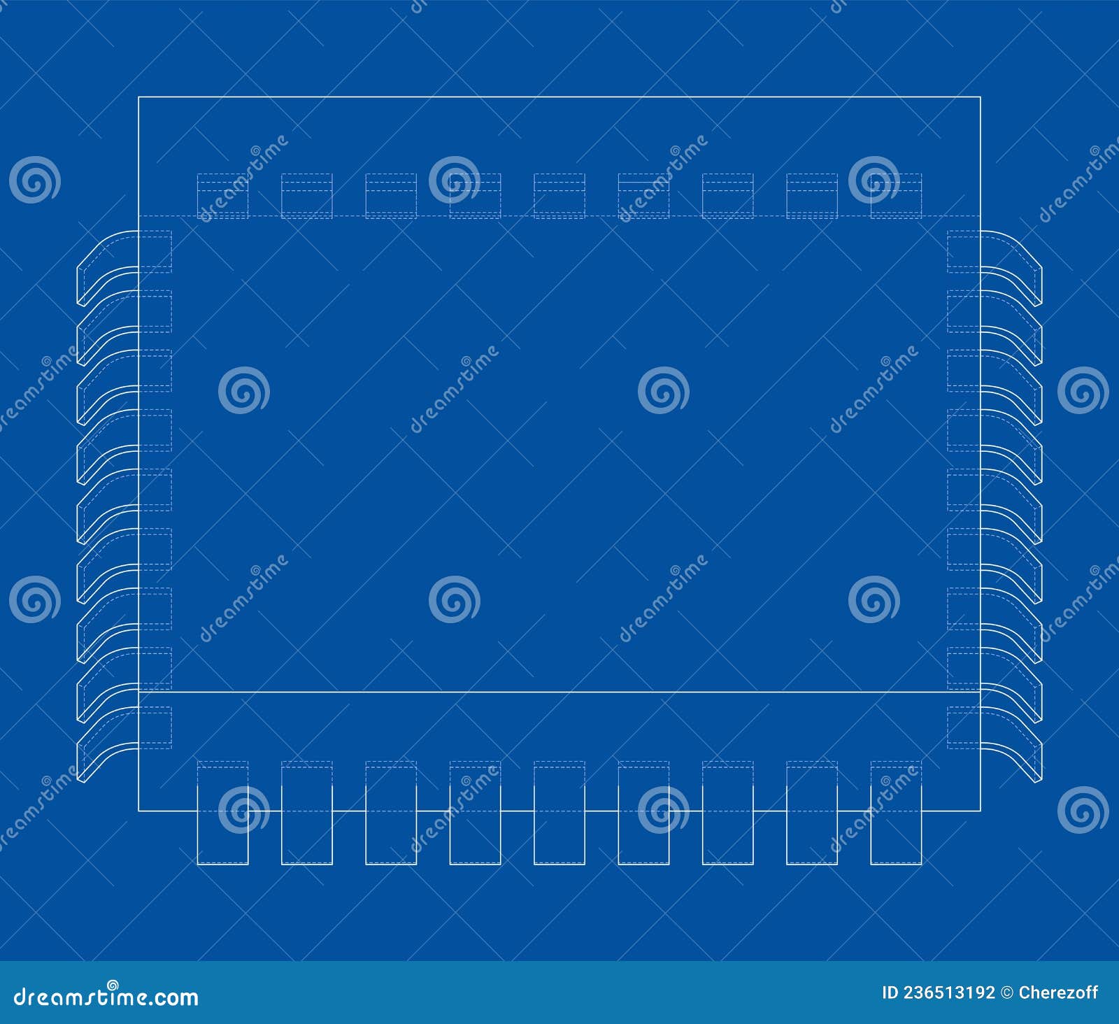 3D Microchip. 3d Illustration Stock Illustration - Illustration of ...