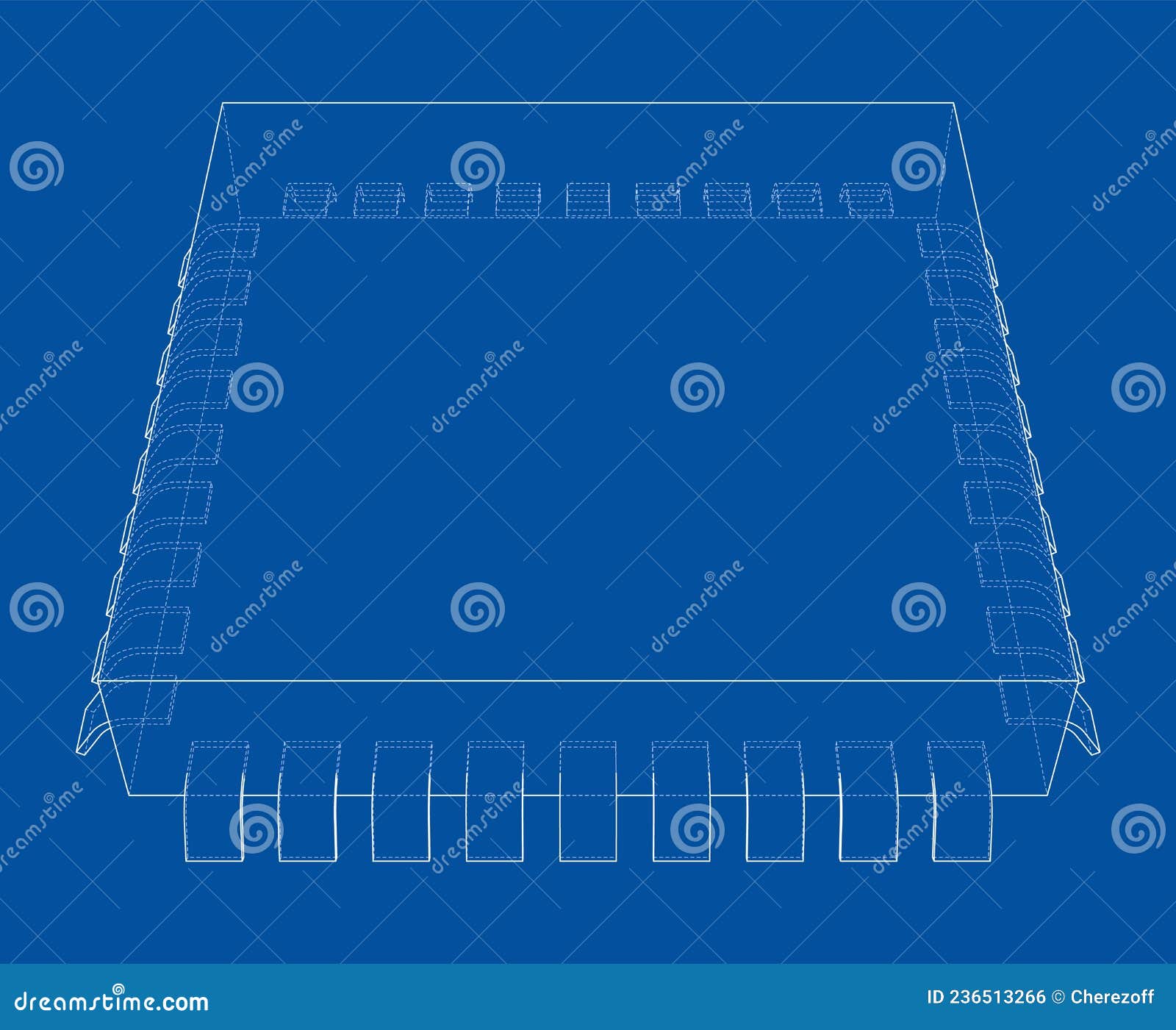 3D Microchip. 3d Illustration Stock Illustration - Illustration of ...