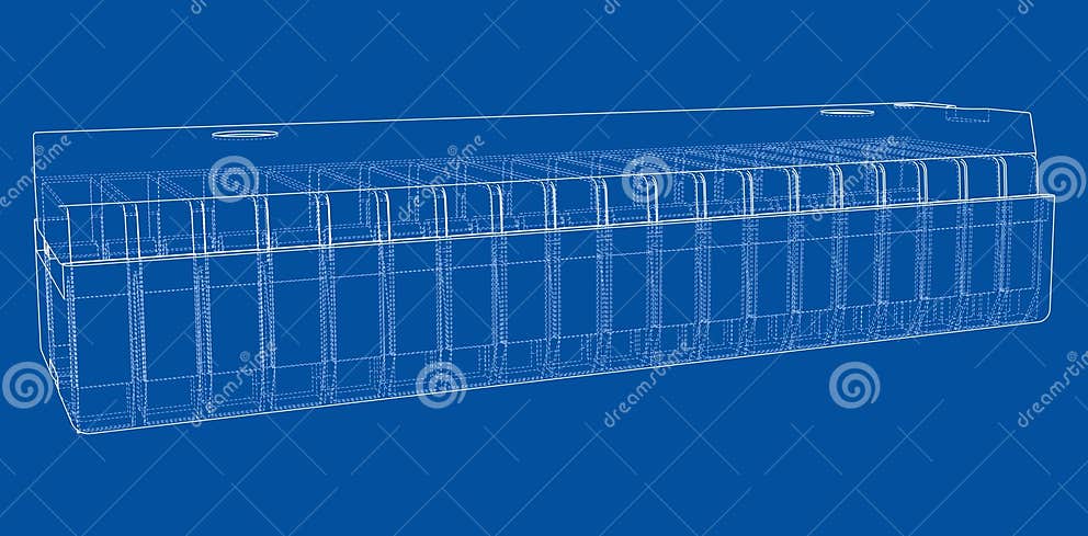 3D Microchip. Vector Rendering of 3d Stock Vector - Illustration of ...