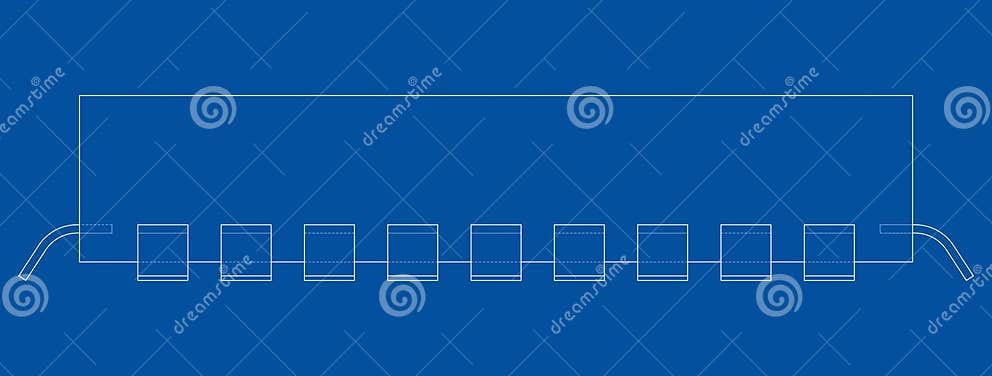 3D Microchip. Vector Rendering of 3d Stock Vector - Illustration of ...