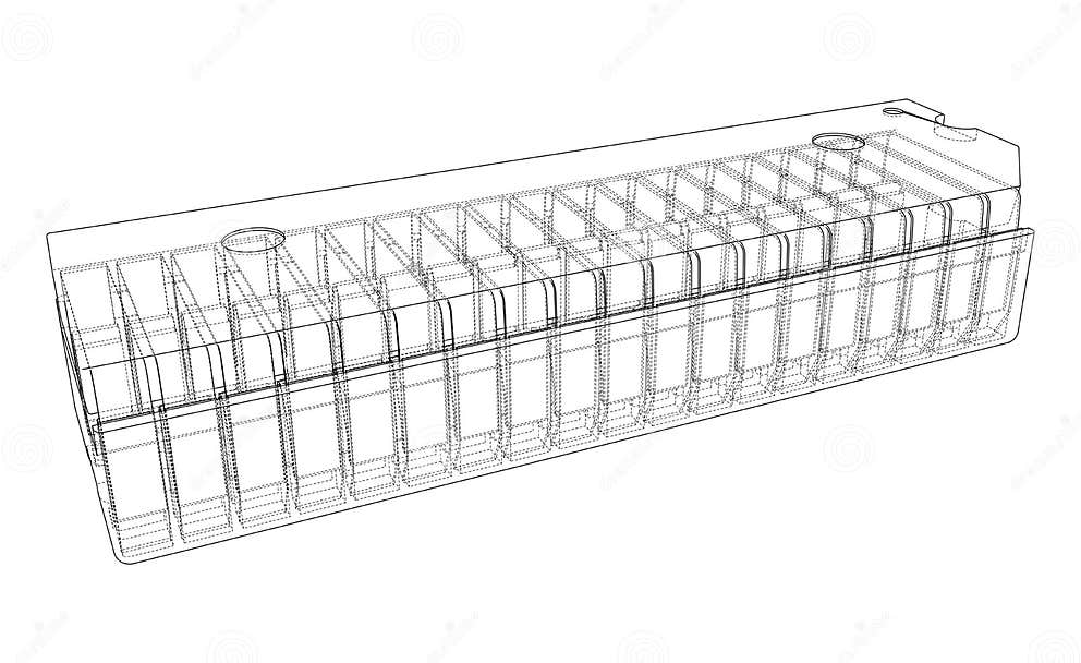 3D Microchip. Vector Rendering of 3d Stock Vector - Illustration of ...
