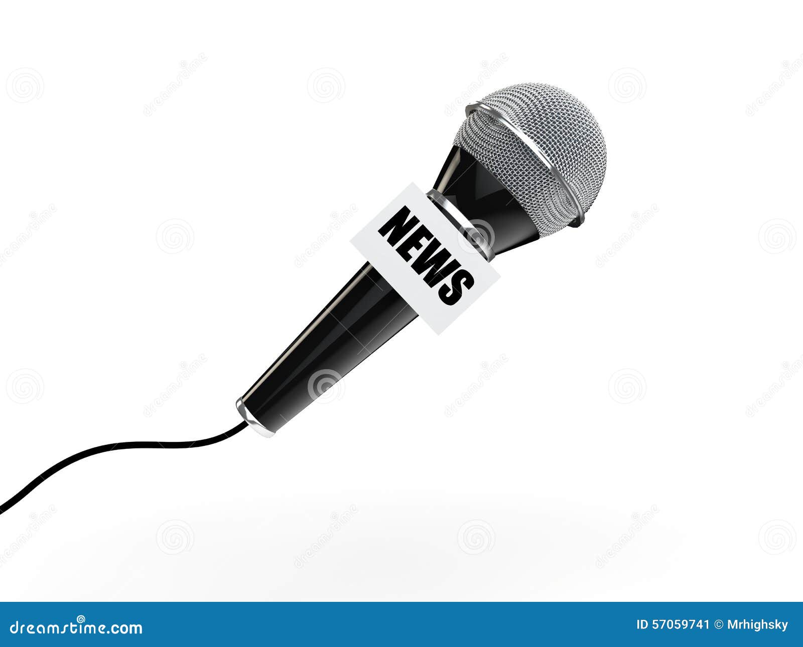 3d microphone and news box stock illustration. Illustration of news ...