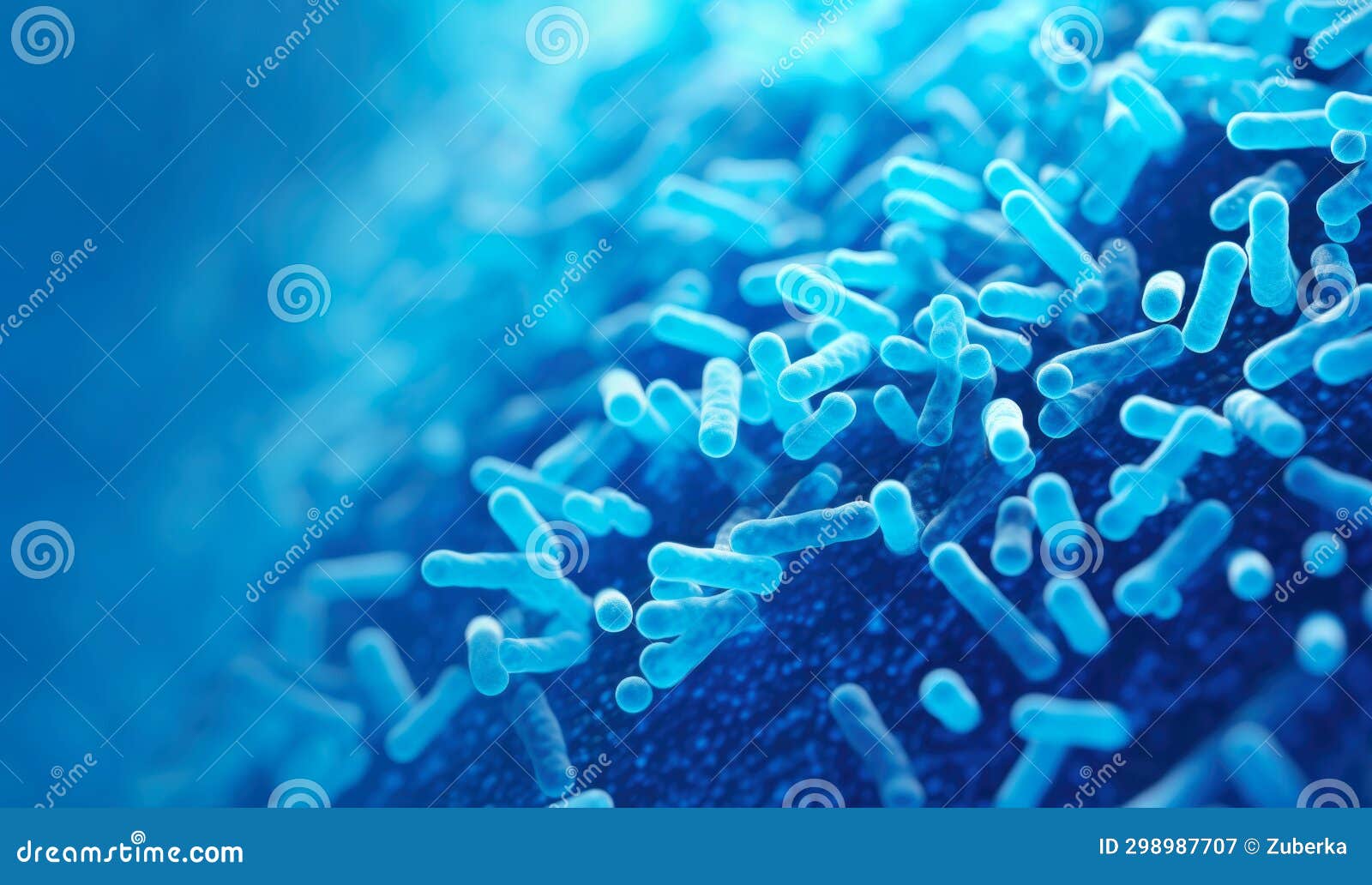 Microscopic Blue Virus Cell Render Intricate Details Of Viral ...