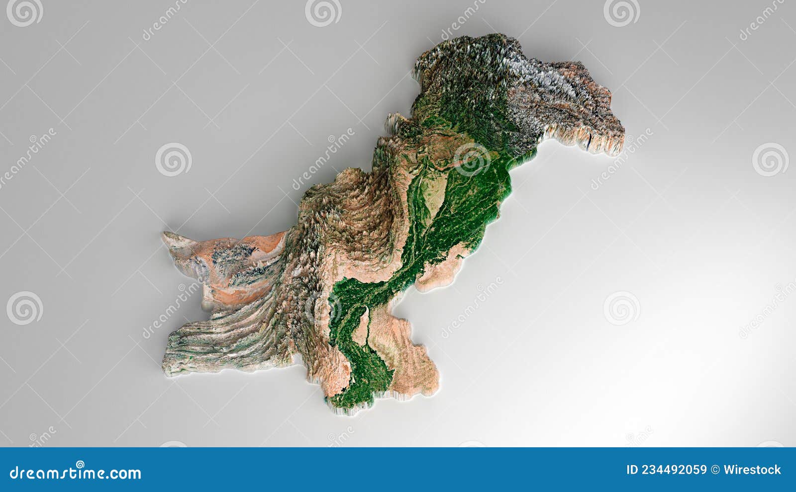 3D Miniature Model of a Rocky Landscape of Pakistan Stock Image - Image ...